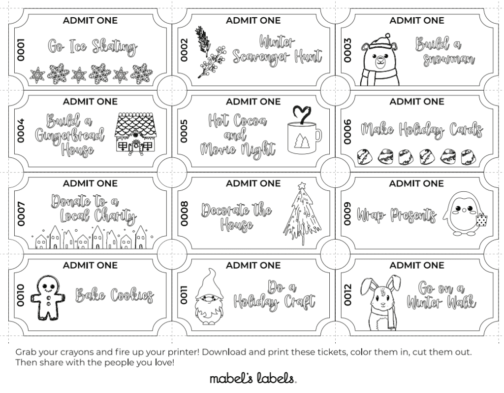 Free Holiday Printables For Kids